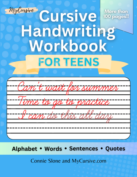 Digital Cursive Handwriting Workbook for Teens – MyCursive